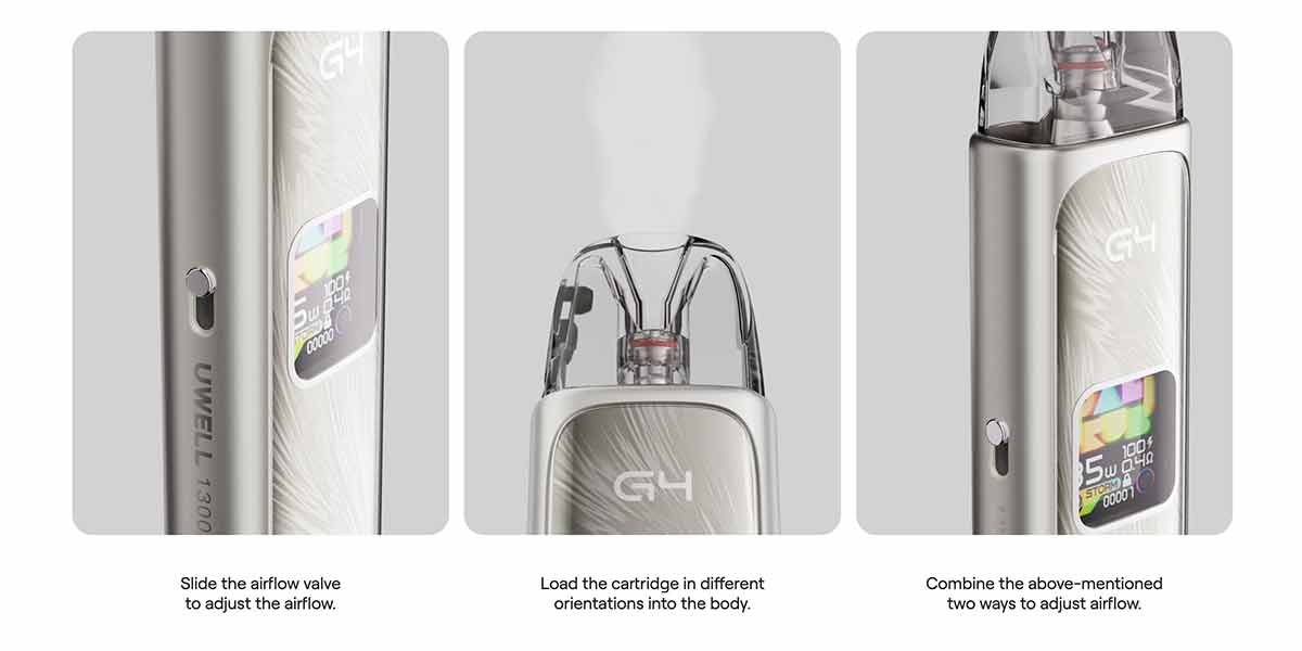 uwell-caliburn-g4-airflow-and-display-screen - Quality E-Cigs Guide ...